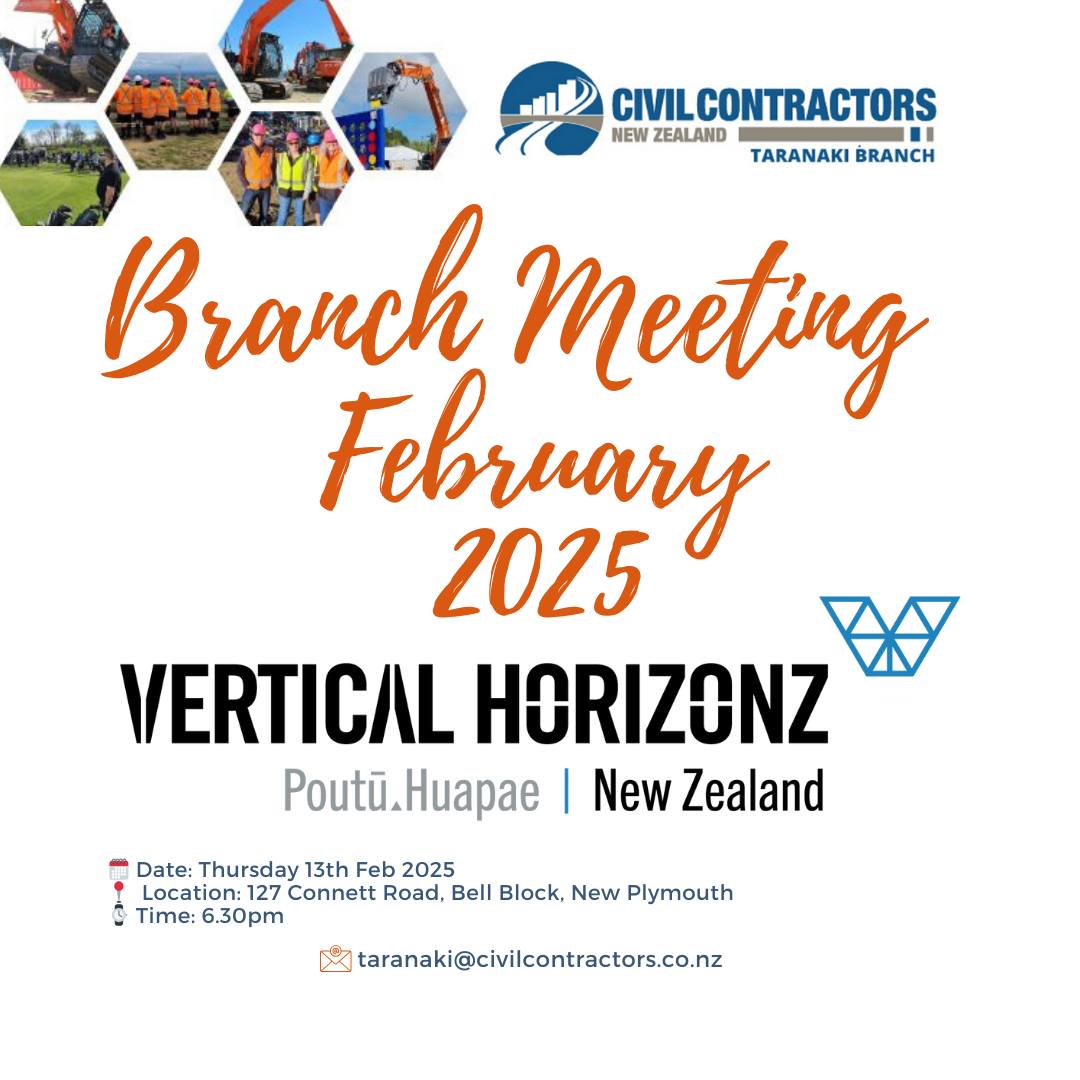CCNZ Taranaki Branch Meeting - 13th Feb 2025 | Civil Contractors NZ